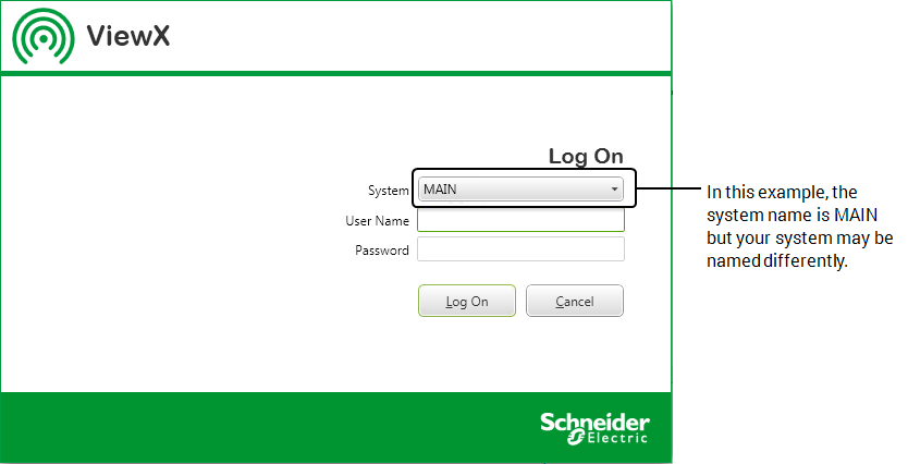 ClearSCADA Tutorial - Log on to your System (Using the ViewX Interface)